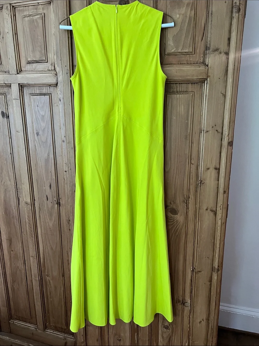 Zara | Dresses | Zara Neon Yellow Chartreuse Sleeveless Maxi Dress ...